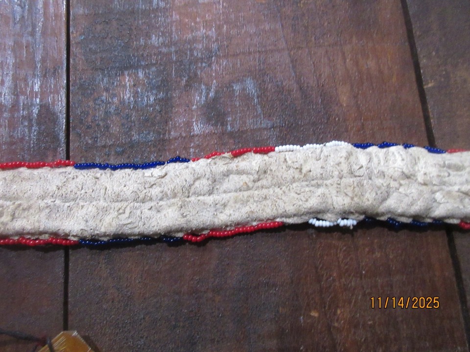 Antique 1920's Sioux Full Beaded Arm Band Lazy Stitch, Sinew Sewn, S.D ...
