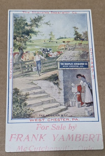 Vintage Postcard The Sharples Separator Co. Frank Yambert ...