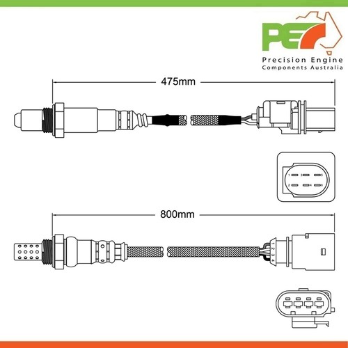 2x New * OEM * Pre-Cat & Post-Cat Oxygen Sensors For Volkswagen Touareg ...