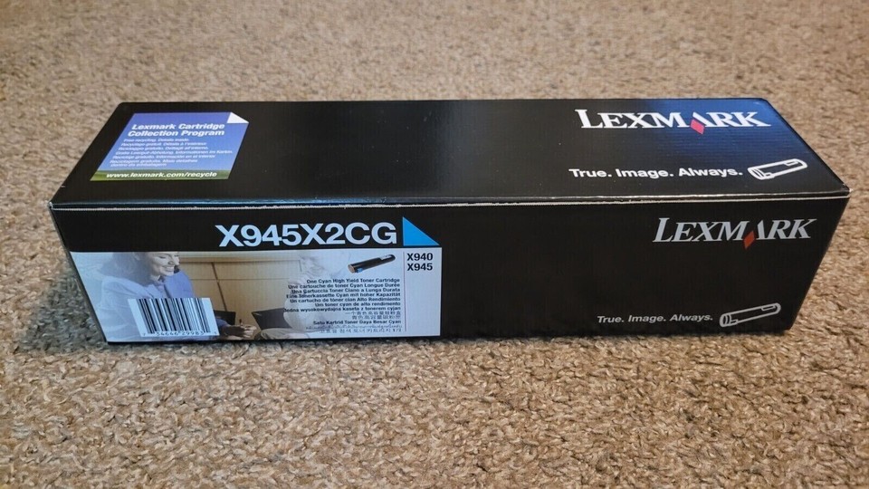 Genuine Lexmark X945X2CG Cyan High-Yield Toner Cartridge For X940 X945 ...