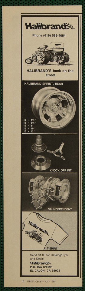 Halibrand Sprint Wheels Knock Offs Independent Rear End Vintage Print ...