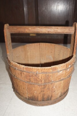 Primitives - Antique Wooden Bucket
