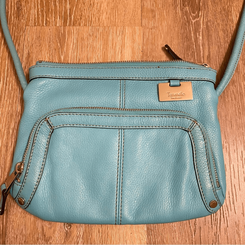 TIGNANELLO BLUE genuine LEATHER CROSSBODY BAG purse EUC 7.5x9.5 | eBay