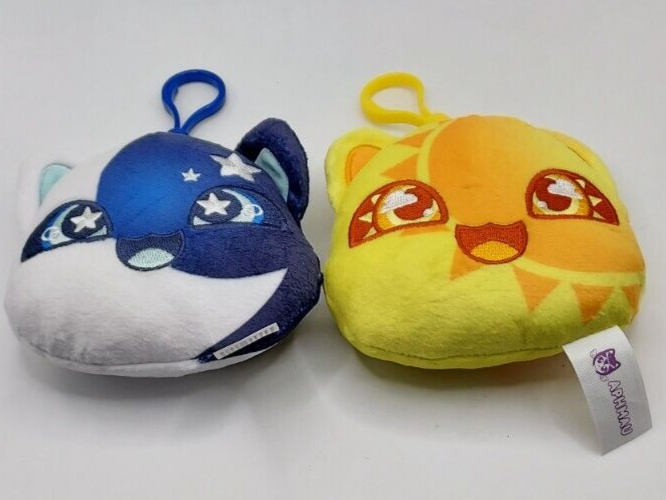 Aphmau Meemeows 2023 Clip-On Moon & Sun Cat Key Chain Plush Stuffed ...