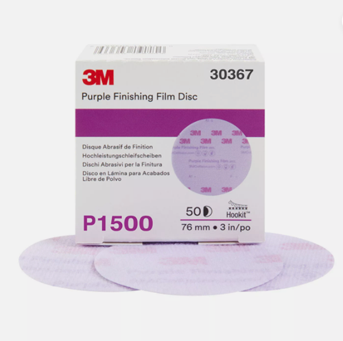 For 3M 30367 260L Hookit Purple Finishing Film Disc 3 inch P1500 Grit ...