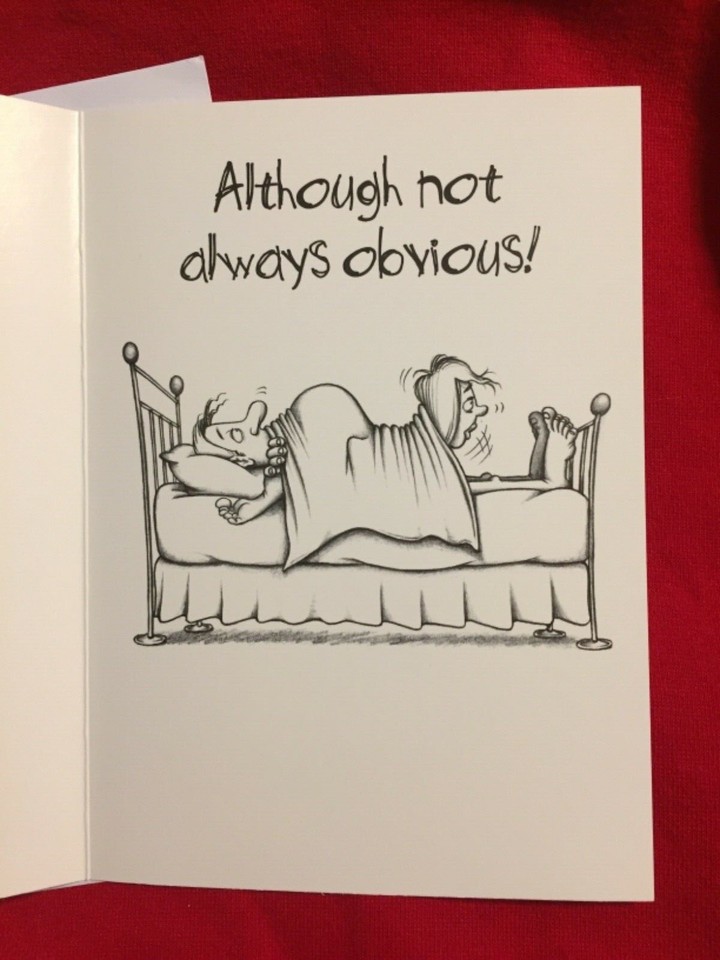 Naughty Greeting Card Funny Humor Sarcastic Couples Love Joke Vintage ...