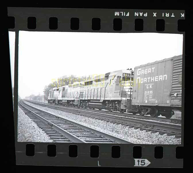 CBQ Burlington Route EMD GP30 Locomotive #940 - Vintage Railroad Negative | eBay