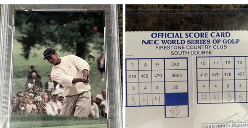 Tiger Woods Type 1 Photo And Official Scorecard 1st Pro Round At ...