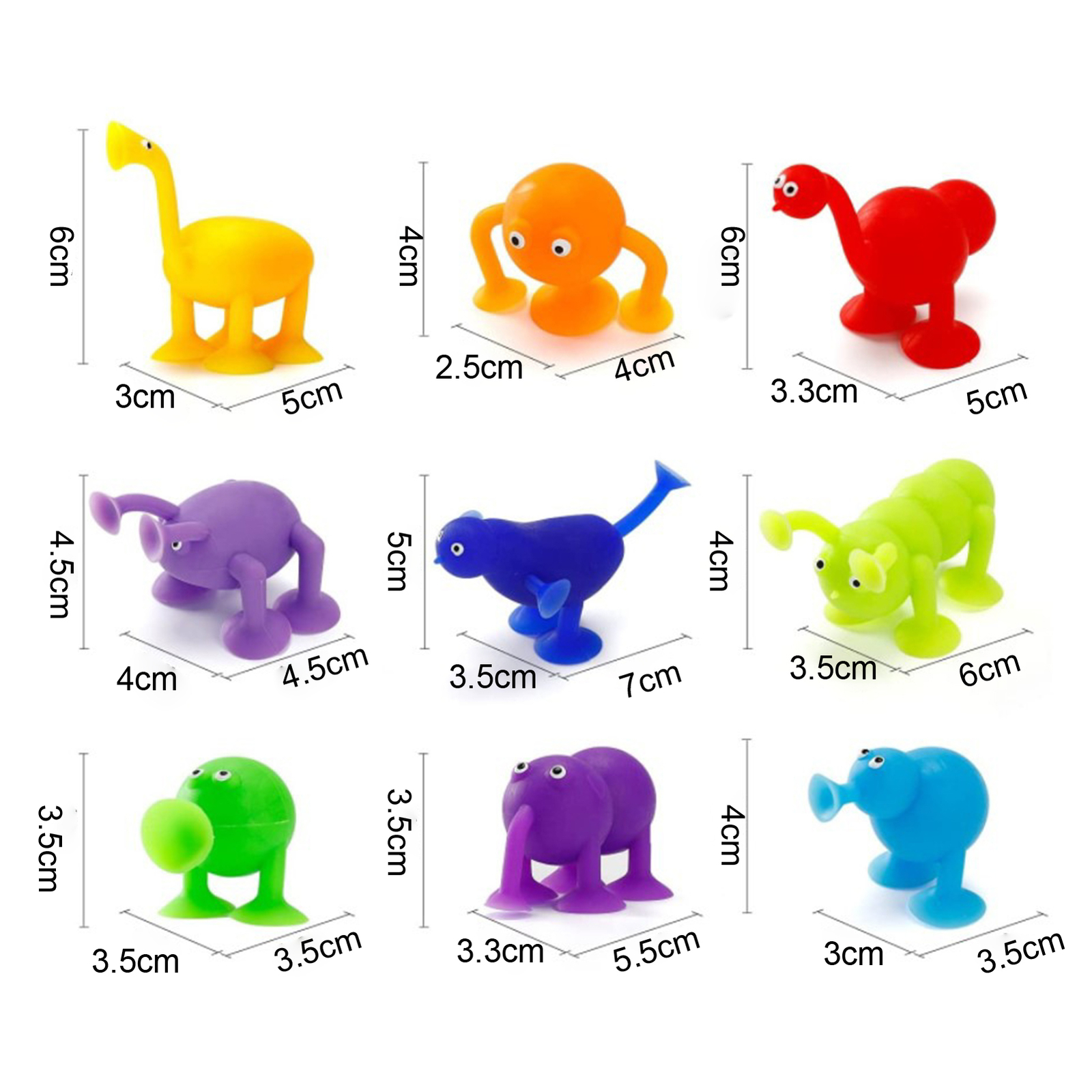 2pcs Baby Sucker Toys Stacking Educational Toys Children Animal Sucker ...