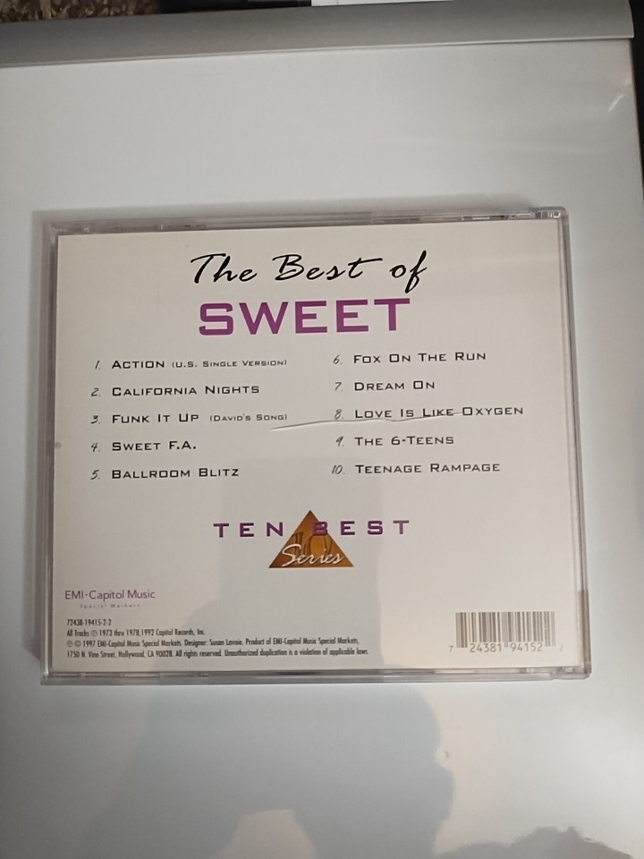 The Best of Sweet [Capitol 1993] by Sweet (CD, Apr-1998, EMI-Capitol ...