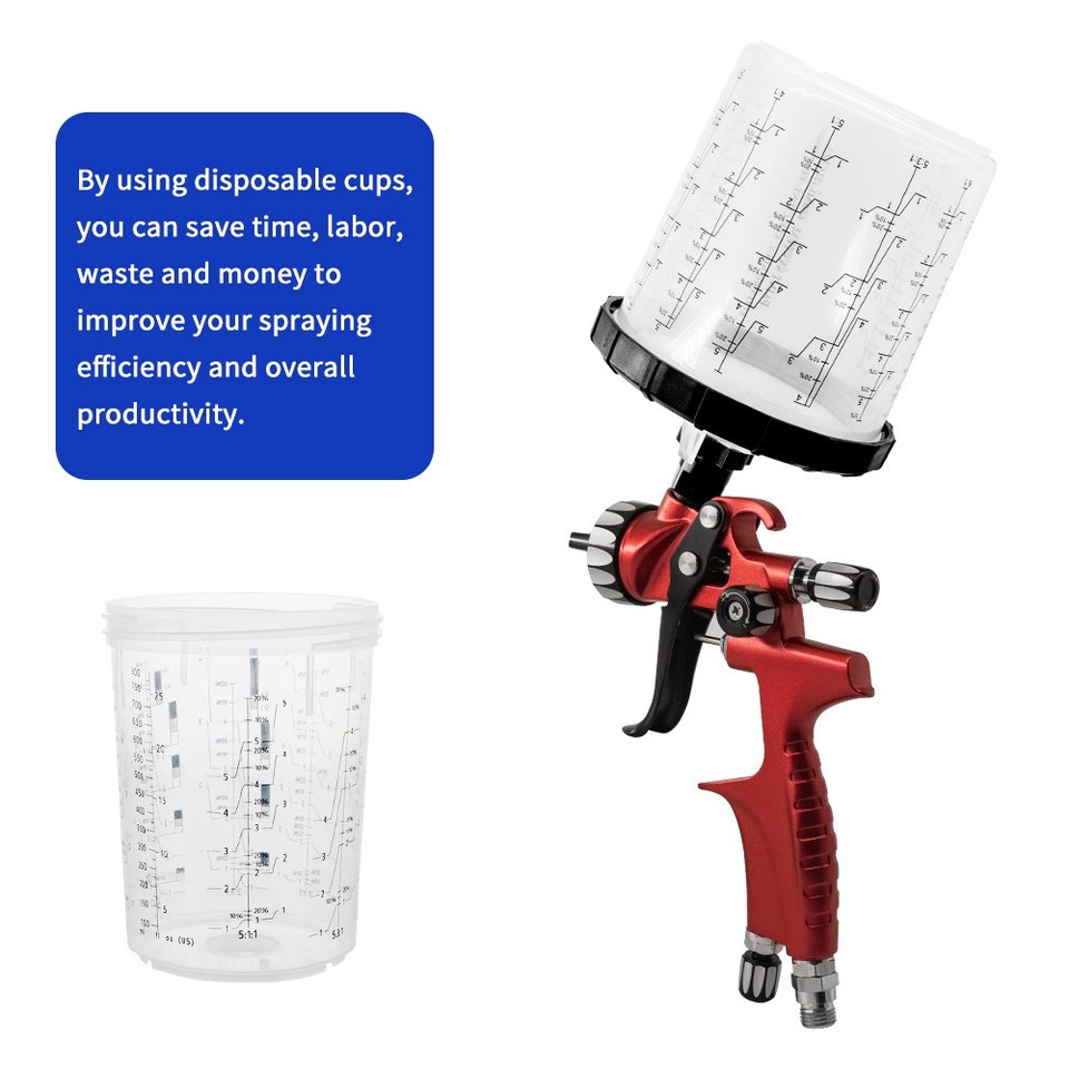Disposable Paint Cups for Automotive Paint Gun, HVLP Paint Spray Gun ...