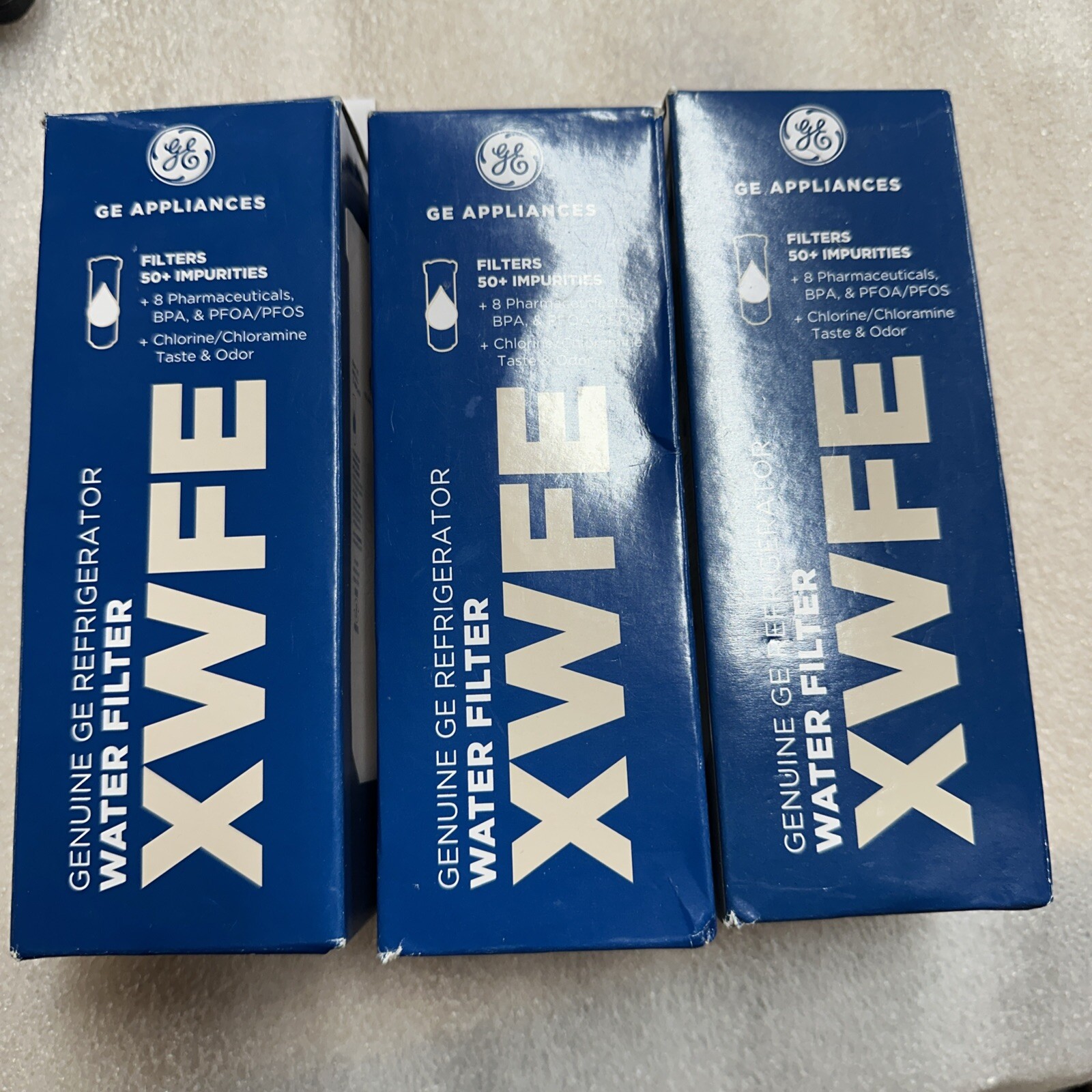 Lot of 3 Genuine GE Sealed XWFE Refrigerator Water Filter Filters No ...