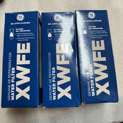 Lot of 3 Genuine GE Sealed XWFE Refrigerator Water Filter Filters No ...