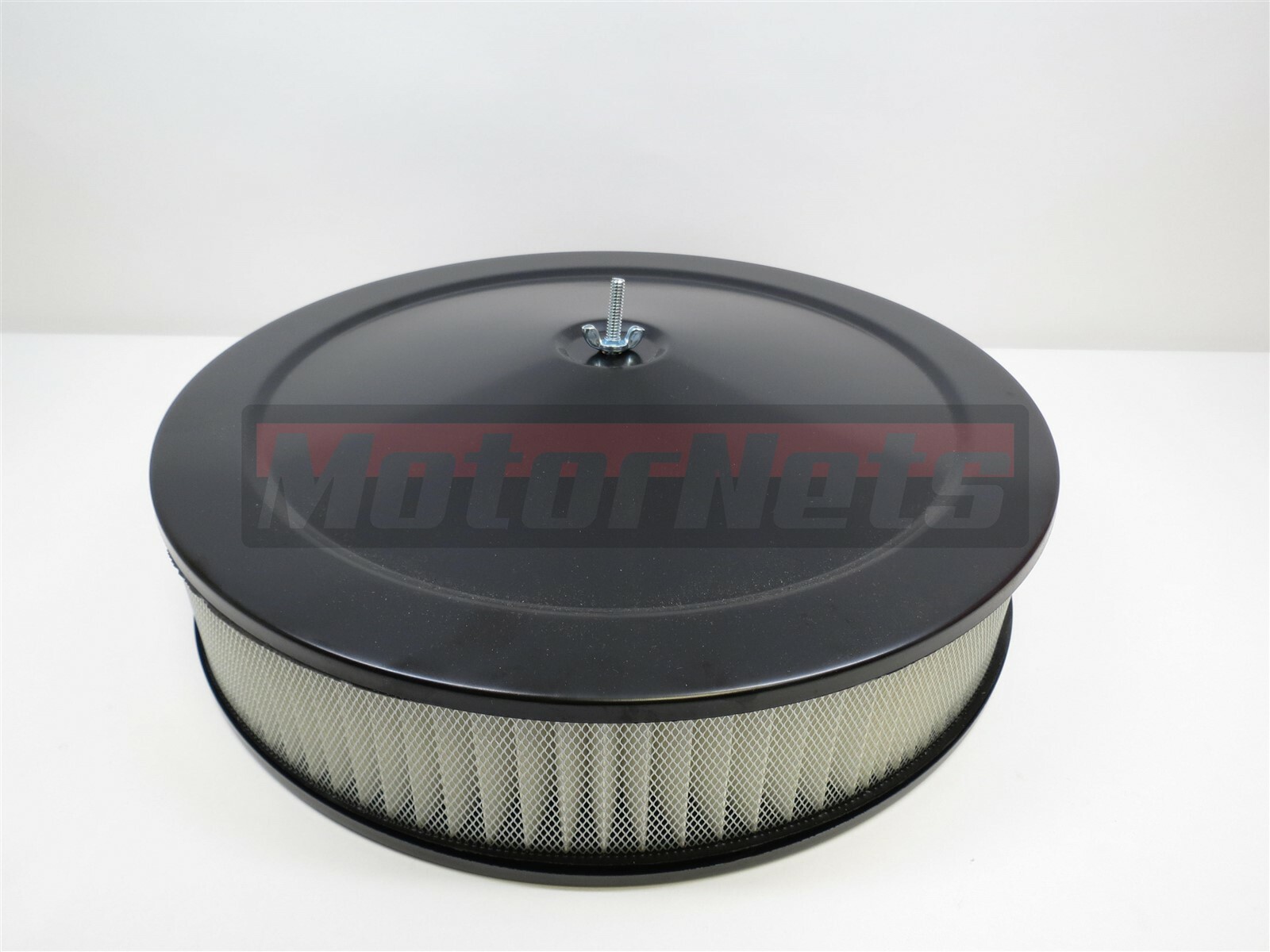 14x3" Round Black Air Cleaner Recessed Drop Chevy SBC 350 BBC 454 Ford ...