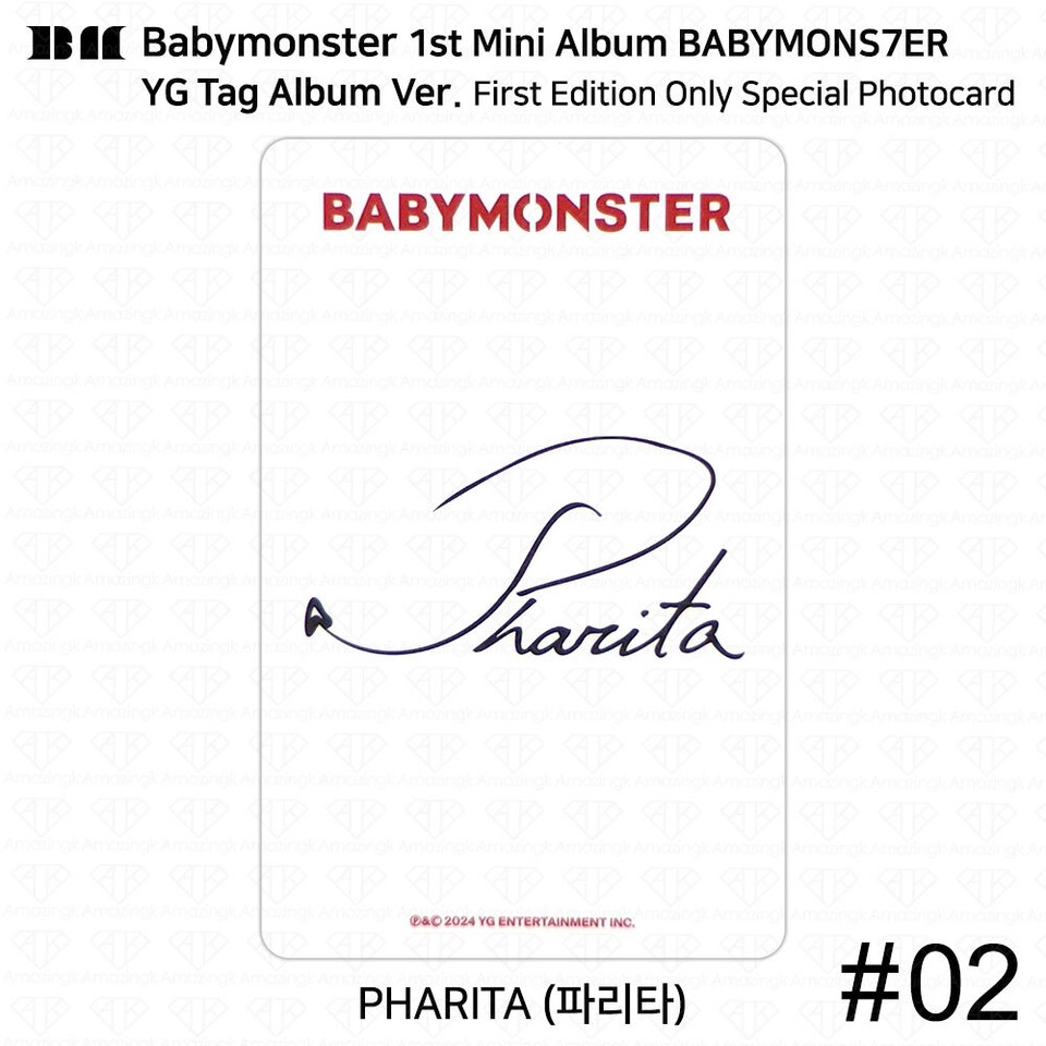 BABYMONSTER 1st Mini Album BABYMONS7ER Official Photocard Ahyeon Rami ...