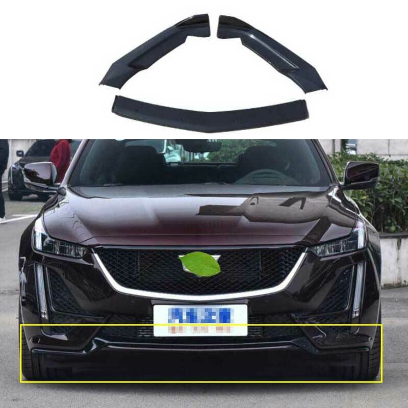 For Cadillac CT5 2020-2022 Sports Black Front Bumper Lip Spoiler ...