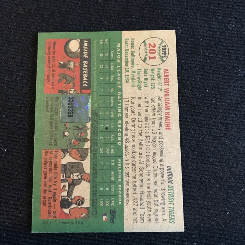 2002 Topps Al Kaline Team Topps Legends Autographs Auto #TT-AK Detroit ...
