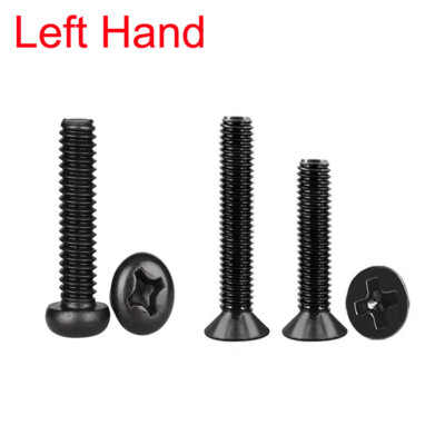 M5 M6 Left Hand Philips Countersunk / Round head Screw Cross Reverse ...