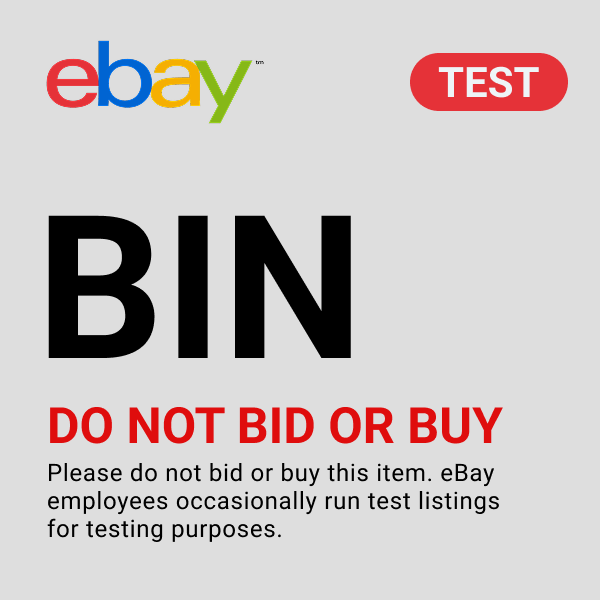 #1 - Test Do Not Bid or Buy-ACCS-6.3-bin-1 | eBay