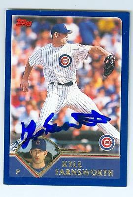 Kyle Farnsworth autographed baseball card (Chicago Cubs) 2003 Topps ...