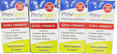 4x PREVAGEN EXTRA STRENGTH *Improves Memory*30Ct 20mg Box (X4) 120 Caps ...