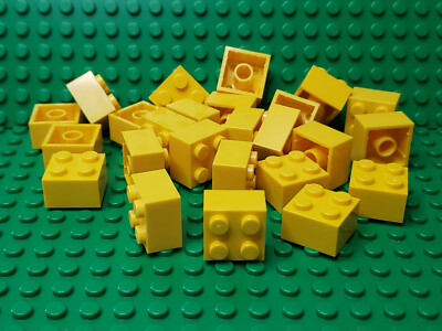 ** 25 CT LOT ** Lego NEW yellow 2 x 2 standard bricks Lot of 25 | eBay