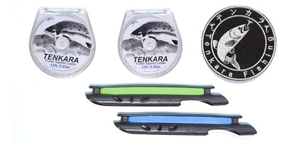 2pcs 12ft Tenkara Mono Furled Leader build-in 2mm Tippet Ring + 2 Line ...