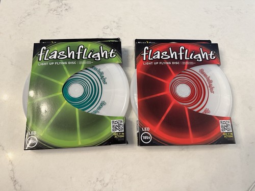 NEW Pair (2) - Nite Ize Flashlight Light Up Flying Discs, 185 grams ...