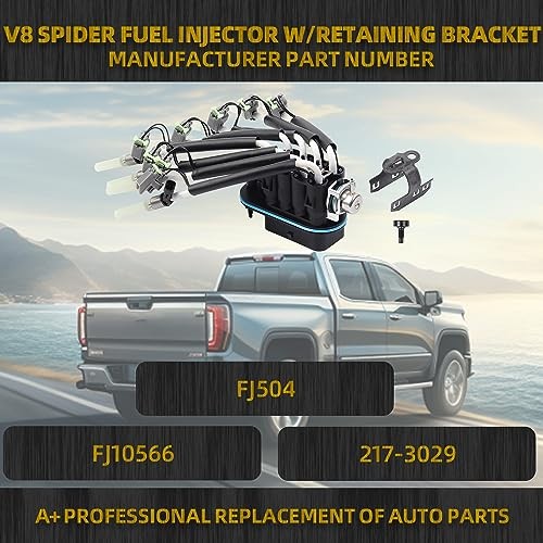 Spider Fuel Injector w/Retaining Bracket Compatible with GMC Chevy ...