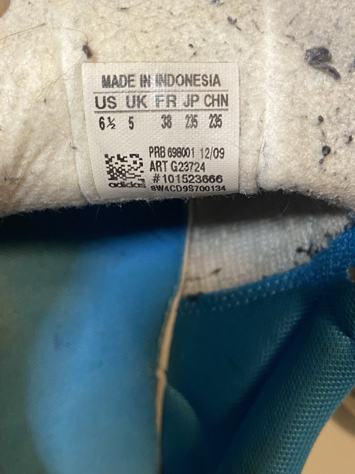 Womens Size 38 Bright Blue On Blue Suede Adidas Sambas. Used. Unique ...