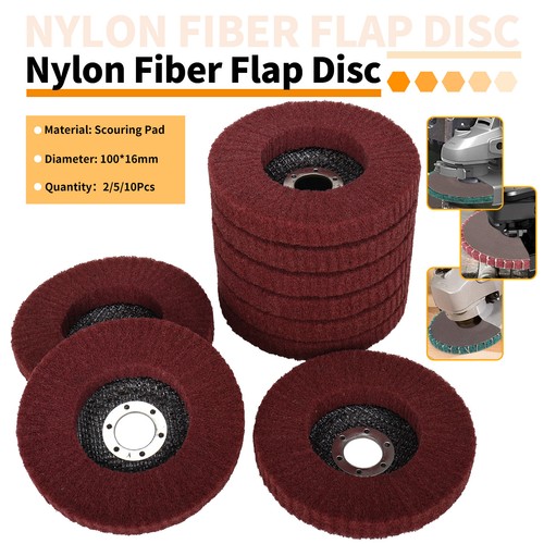 100mm Nylon Fiber Flap Polishing Wheel Disc Buffing Pad 320# For Angle ...