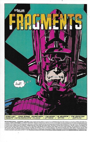 Fantastic Four Comic 1 Galactus Classic Reprint Lot of 2 True Believers ...