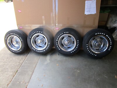 73/77 corvette rally wheels/ tires firestone steel radial 500 car set ...