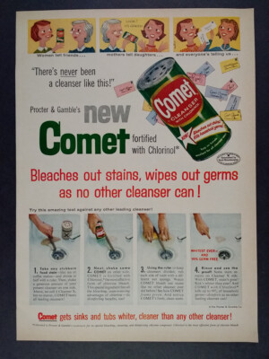 1957 Comet Cleanser can art P&G Procter & Gamble vintage print Ad | eBay