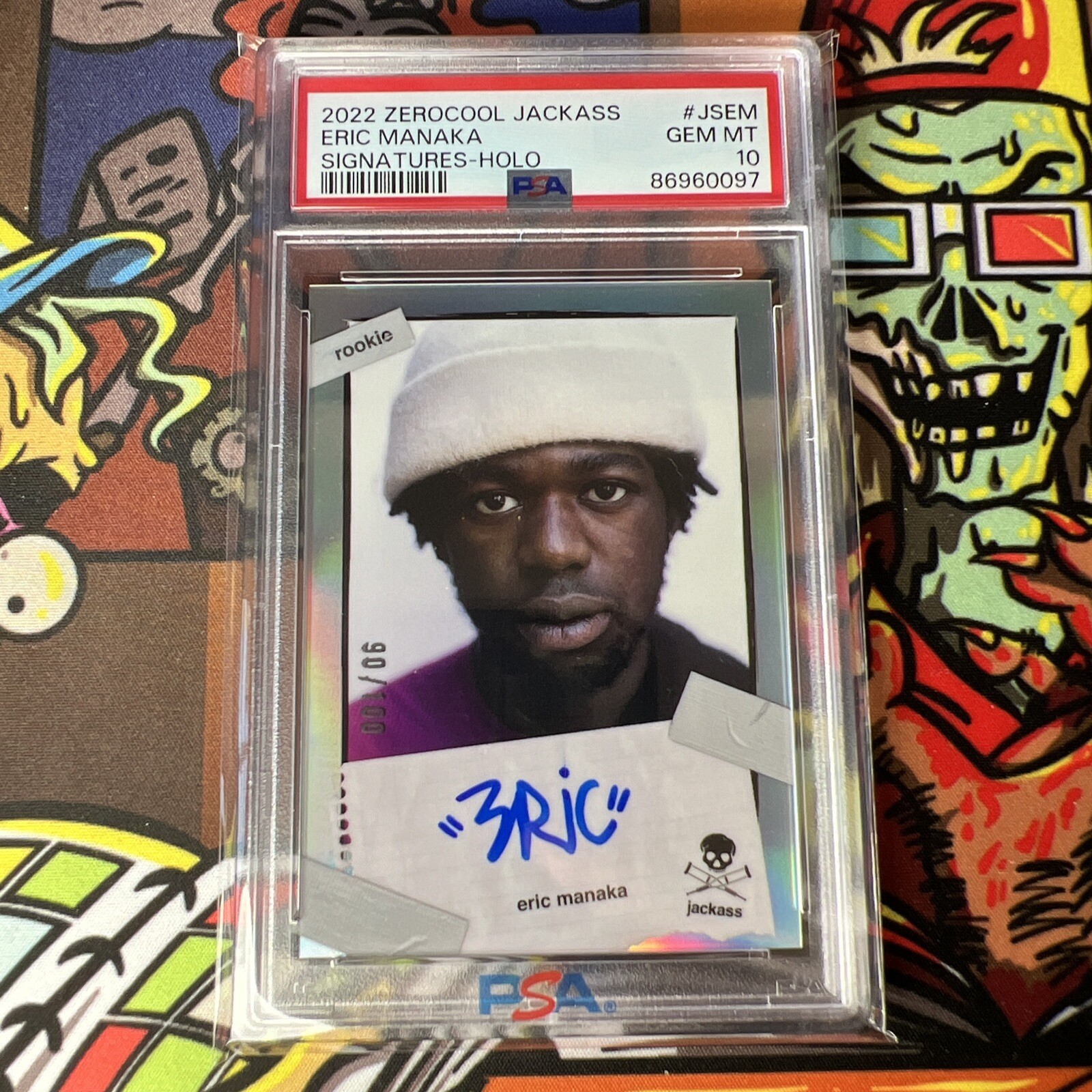 🩼 2022 Zerocool Jackass ERIC MANAKA Signatures HOLO PSA 10 GEM MINT! 🔥🔥 ...