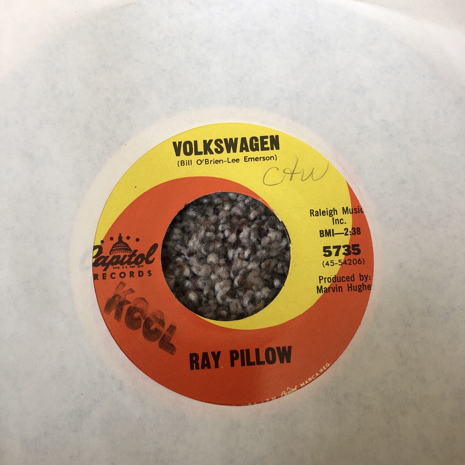 Ray Pillow Vintage Vinyl Record LP Lot (5 45 rpm Records) VG+ To EX ...