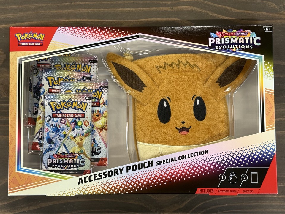 Pokemon Prismatic Evolutions Accessory Pouch Special Collection CASE (6 ...
