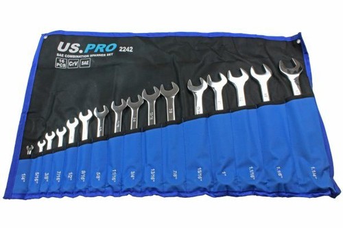 US PRO Tools 16PC SAE Combination Spanner Set 1/4" - 1 1/4" - 2242 | eBay