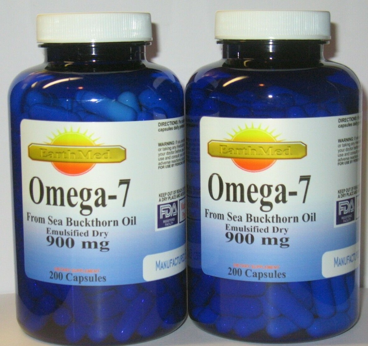 Omega 7 Fatty Acids - 400 Capsules - 900mg/serving - Natural Sea ...