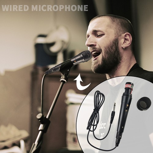 XLR To 6.35mm Handheld Wired Microphone Party Stage With Switch Dynamic ...