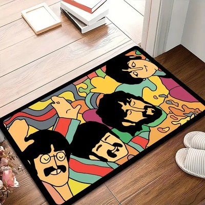 Psychedelic The Beatles Door Mat 60x40cm Non Slip Floor Rug Home Decor ...