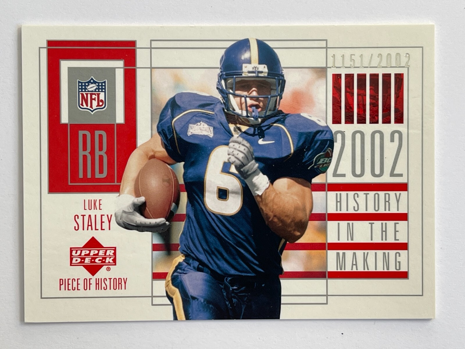 2002 Upper Deck Piece of History BYU Luke Staley Rookie /2002 #118 | eBay