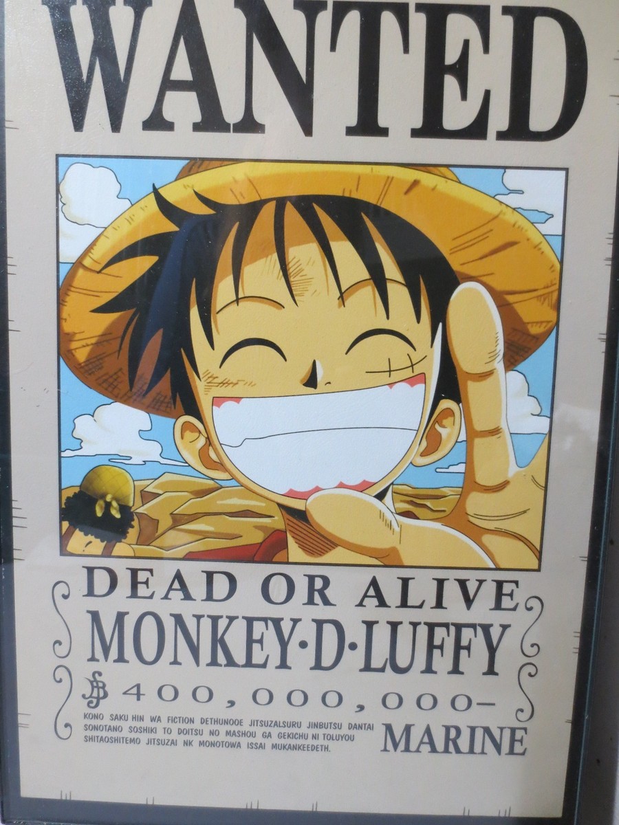 One Piece Luffy Wanted Poster 400 000 000 Luffy Wanted Poster Billion
