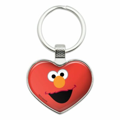 Sesame Street Elmo Face Heart Love Metal Keychain Key Chain Ring | eBay