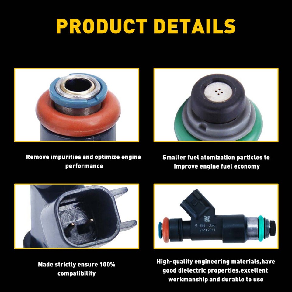 Fit For 2007 2008 2009 Chevrolet GMC 5.3L 6.0L V8 8pcs FUEL INJECTORS ...