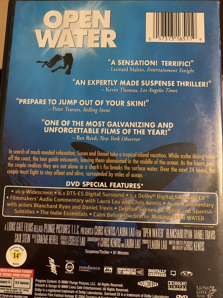 Open Water (DVD, 2004, Widscreen) 57373165119| eBay