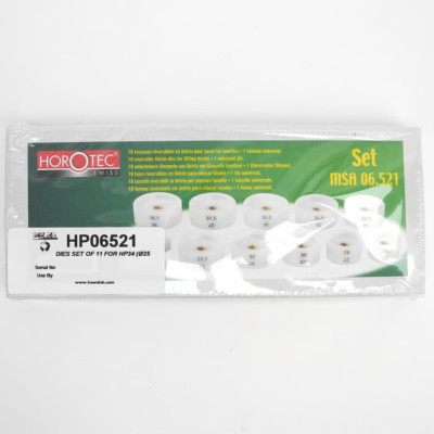 Watch Case Back Dies Threaded (Set Of 11) Ø25-45mm Horotec For HP34 ...