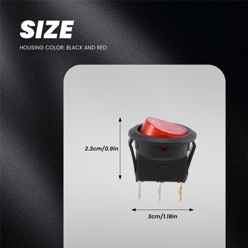 Rocker Switch Bipolar ON OFF Red 3 Pins 220V F5O59317 | eBay