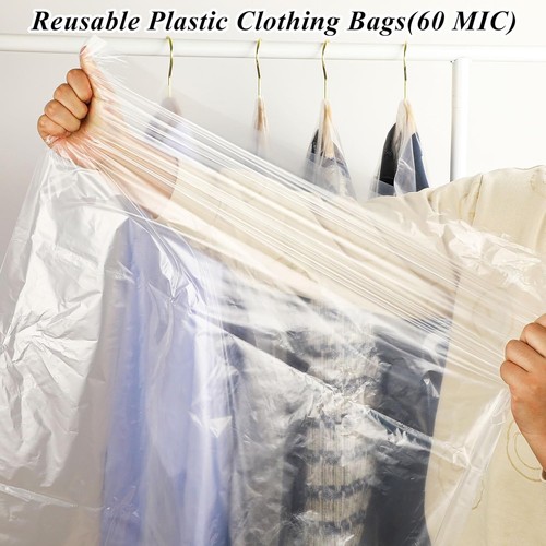 16 Pack Thick Dry Cleaner Bags, Clear Cleaning Dust-Proof | eBay