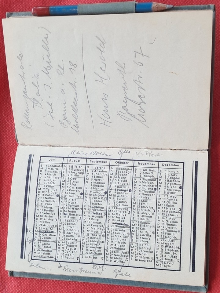 WW2 German pocket notebook/calendar War Relic Rare | eBay